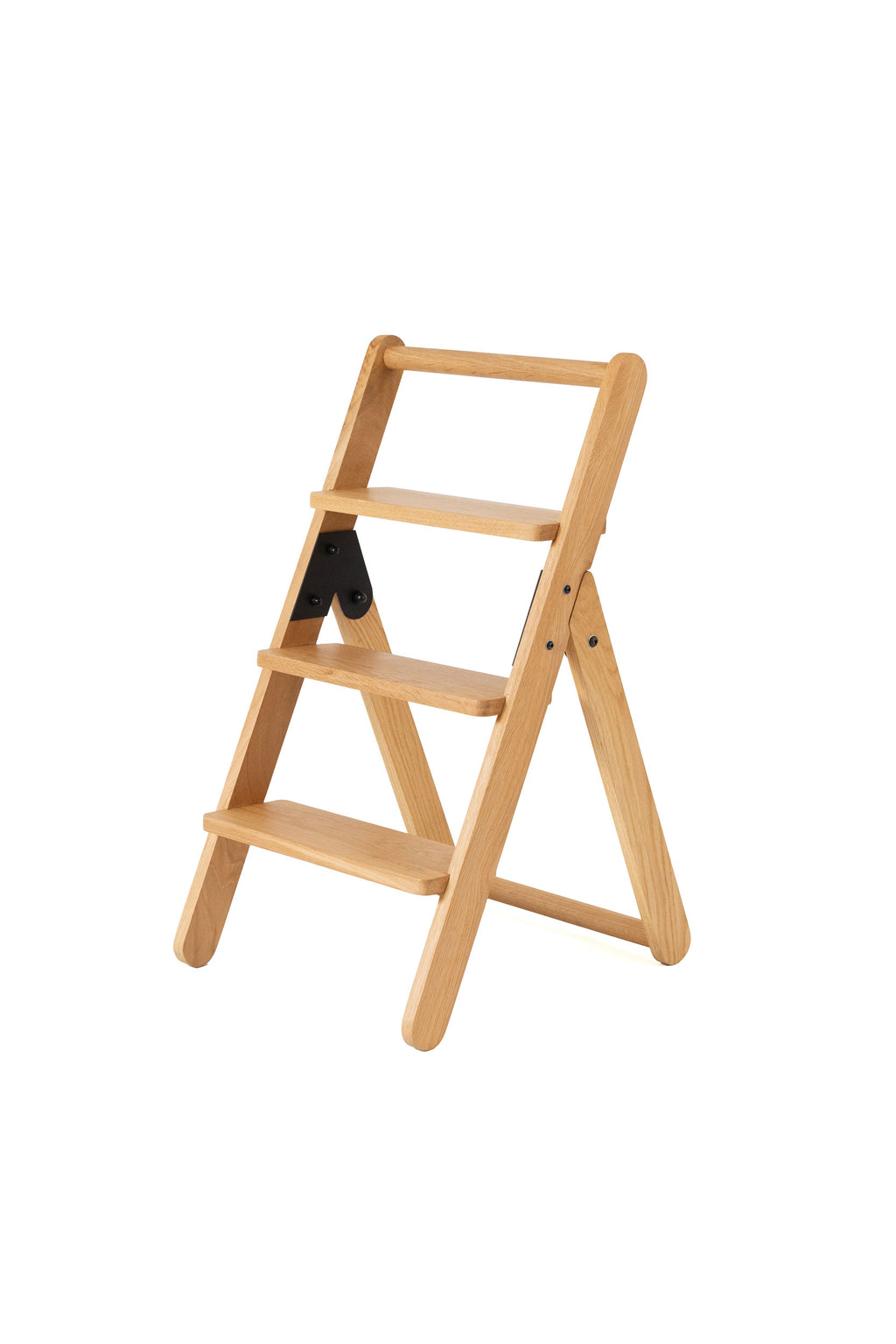 Premium Designer Solid Wood & Steel Step Ladder - Pedersen + Lennard